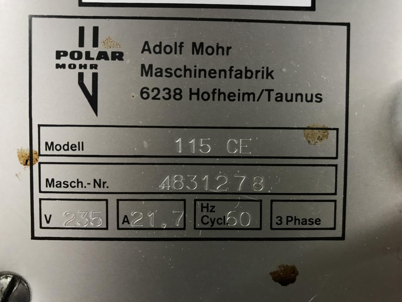 Lot #30: Polar 115 CE Paper Cutter with Safety Beams - Kewaskum, WI ...